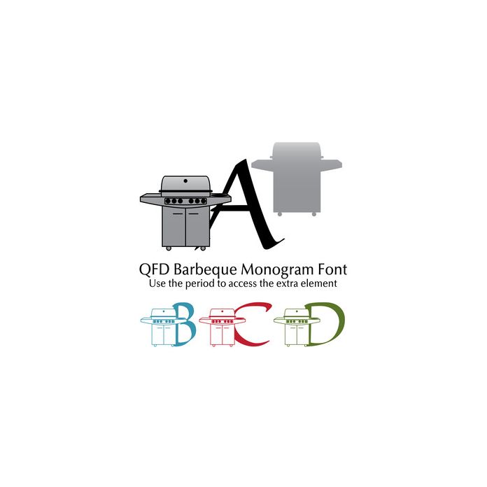 qfd barbeque monogram font