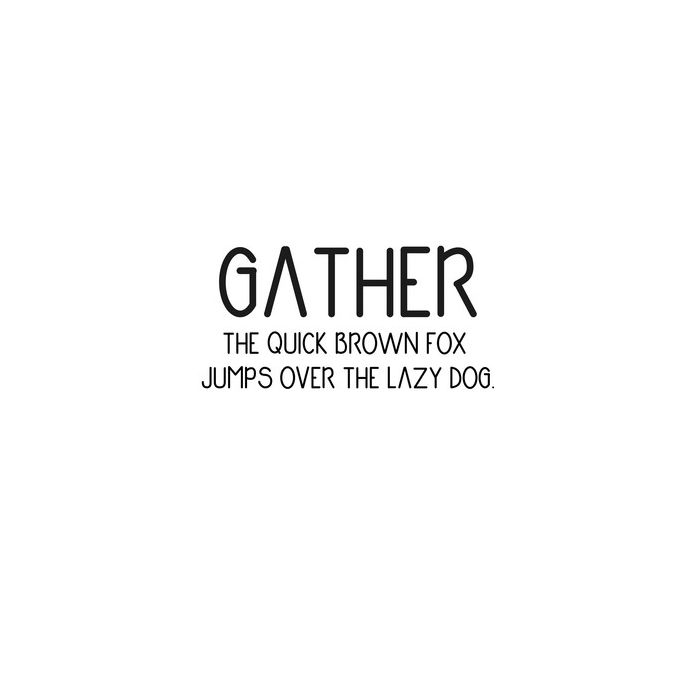 cg gather font