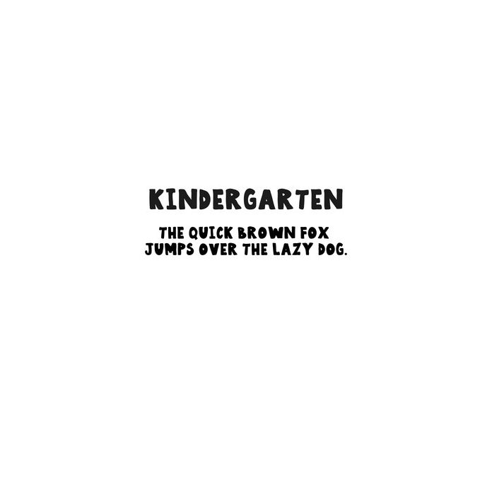 cg kindergarten font