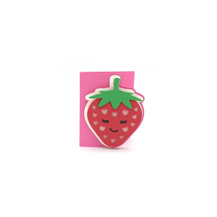 strawberry and hearts card