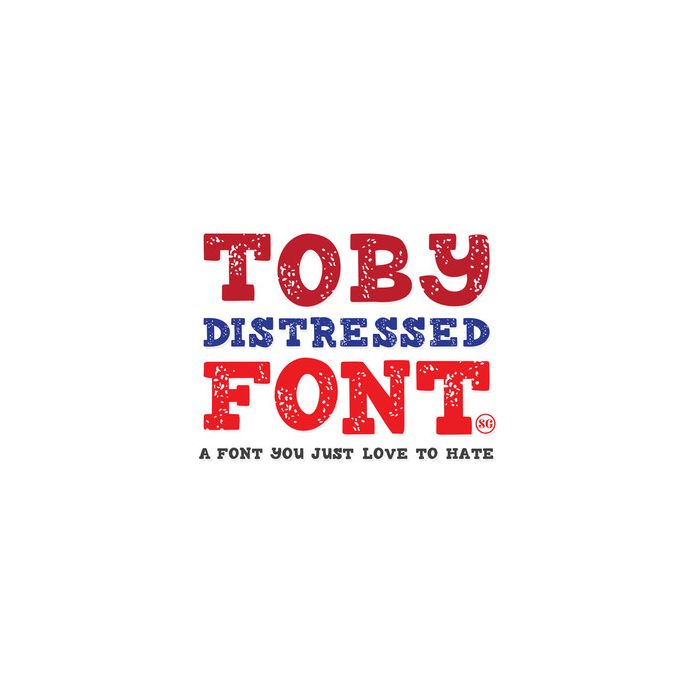 sg toby distressed font