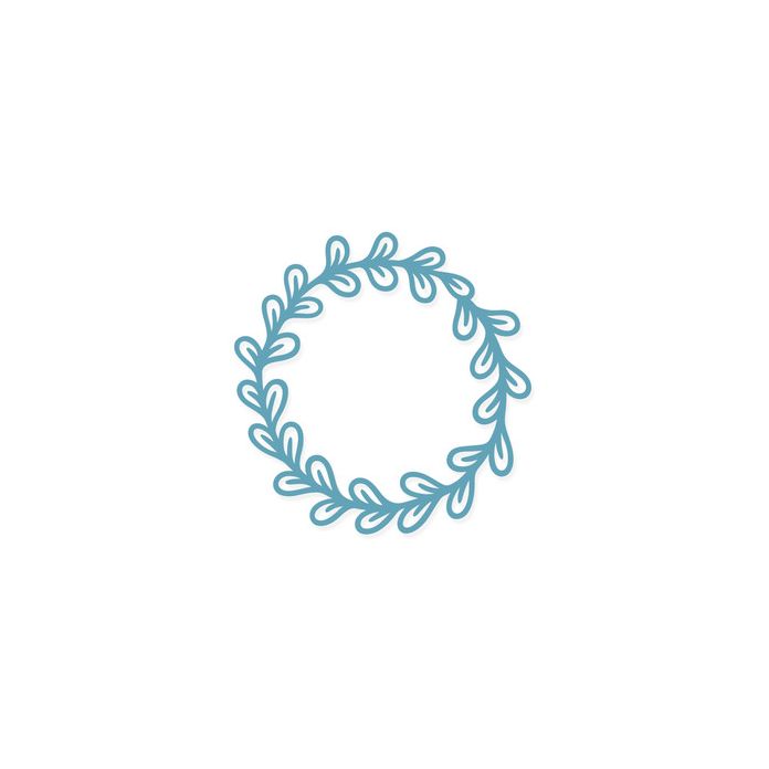 round monogram frame