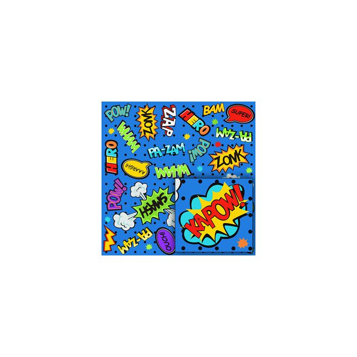 comic action words printable pattern