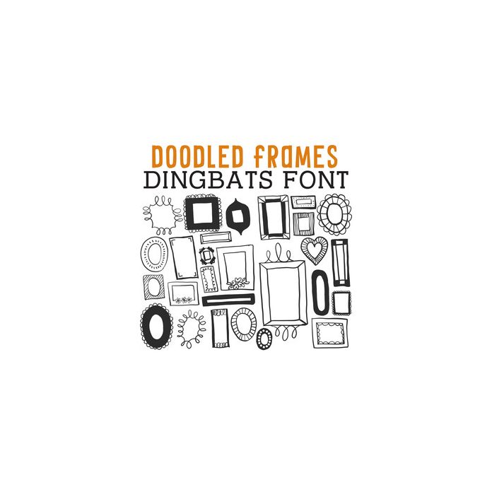 cg doodled frames dingbats