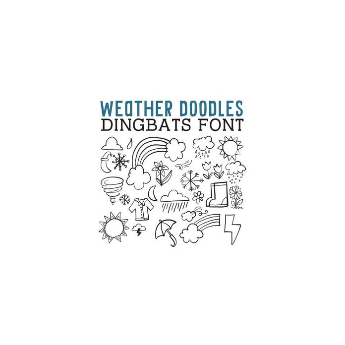 cg weather doodles dingbats