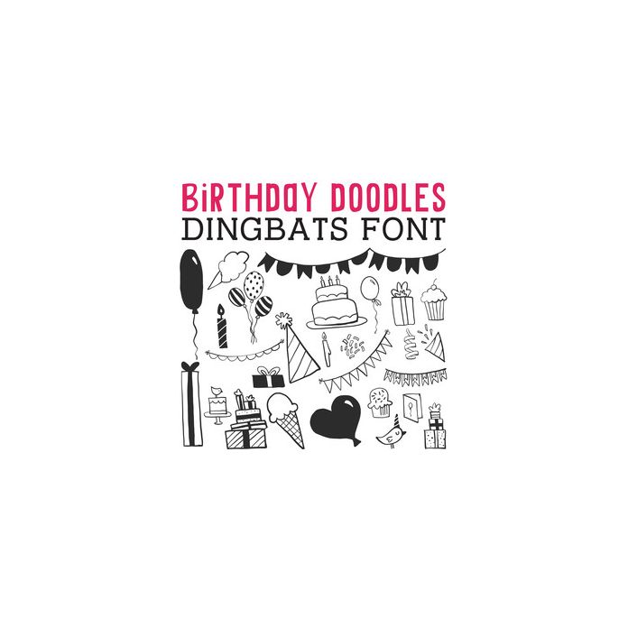 cg birthday doodles dingbats