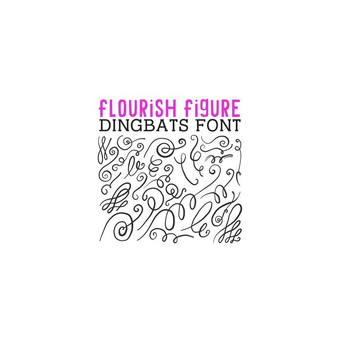 cg flourish figures dingbats