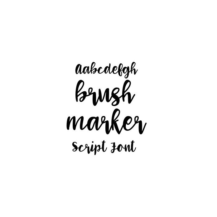 brush marker script font