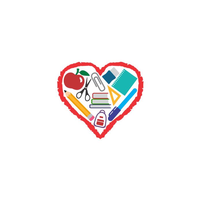 back to school heart