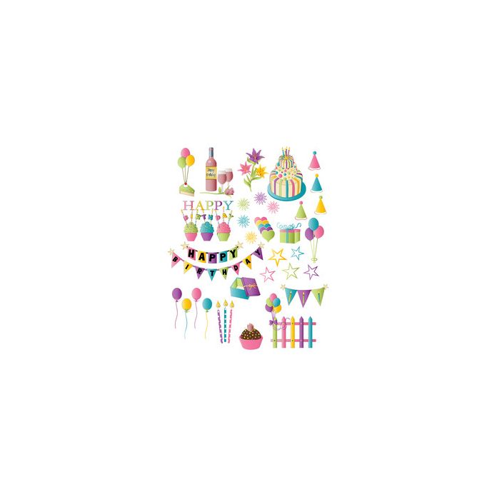 birthday party planner stickers