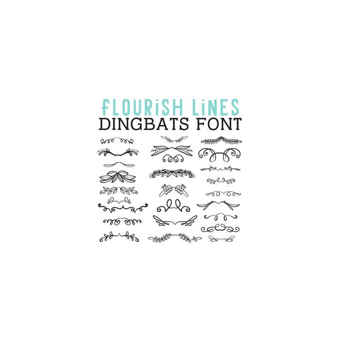 cg flourish lines dingbats