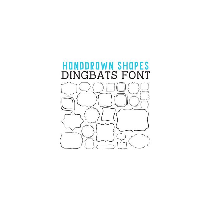 cg handdrawn shapes dingbats