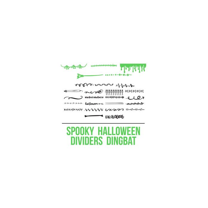 spooky halloween dividers dingbat font