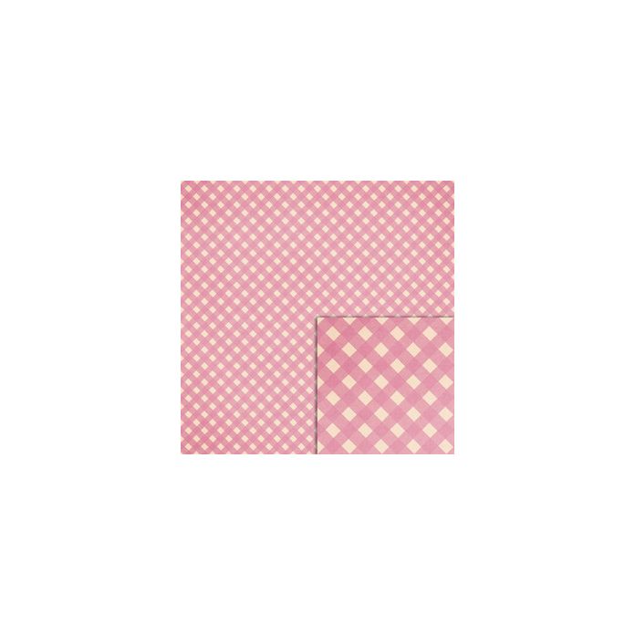 pink gingham background paper