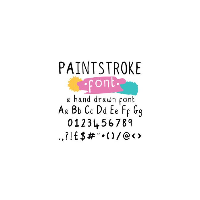 paint stroke font