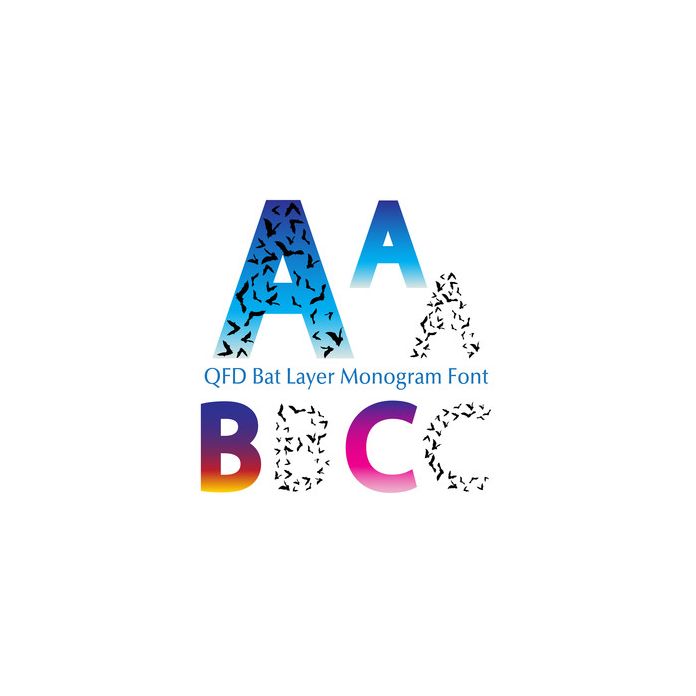 qfd bat layer monogram font