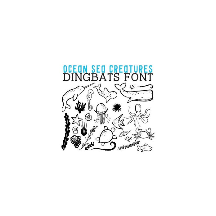 cg ocean sea creatures dingbats