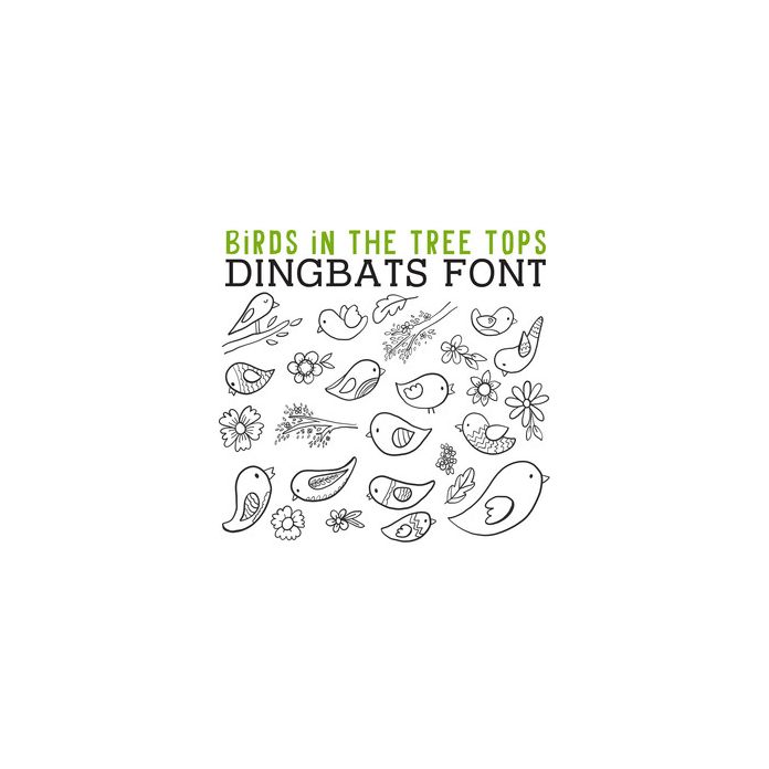 cg birds in the tree tops dingbats