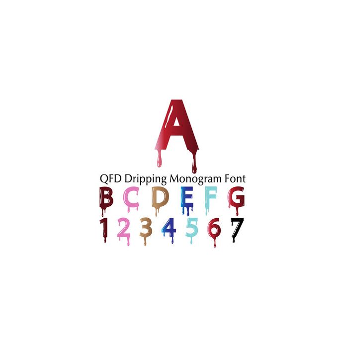 qfd dripping monogram font
