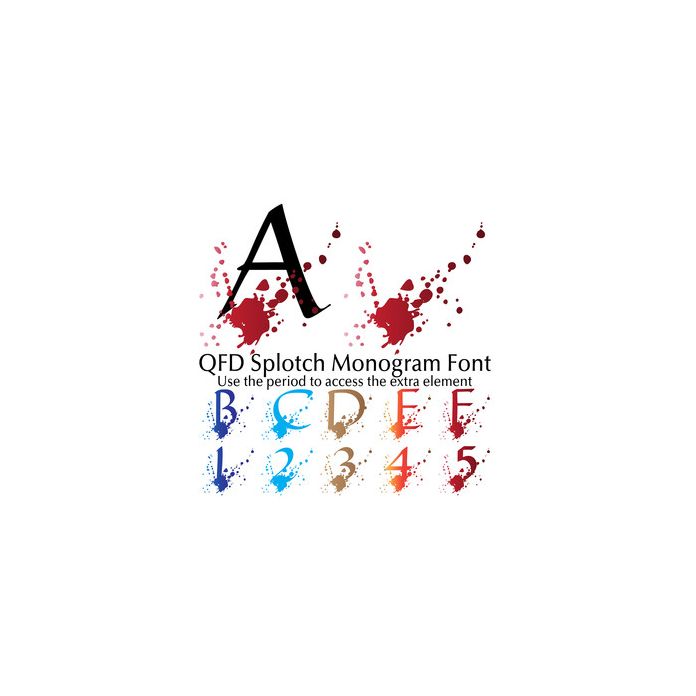 qfd splotch monogram font