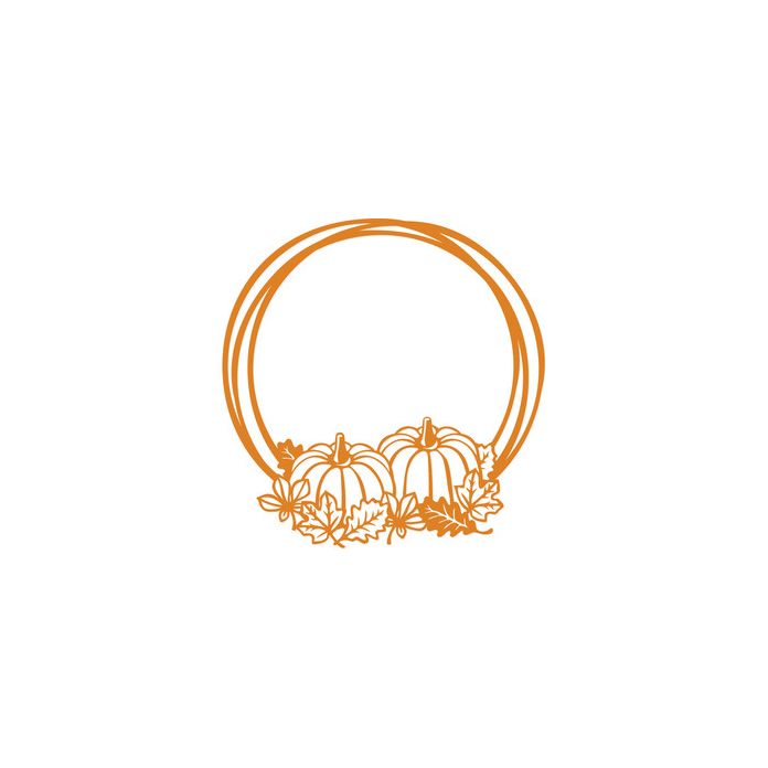 fall harvest pumpkin frame