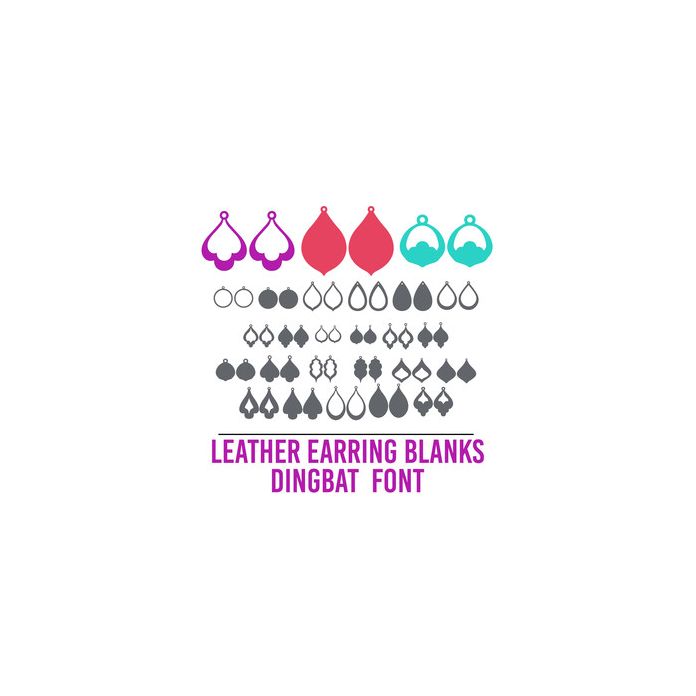 earring blanks dingbat font
