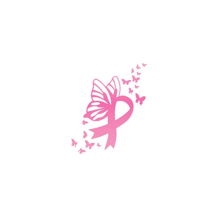 breast cancer butterfly ribbon