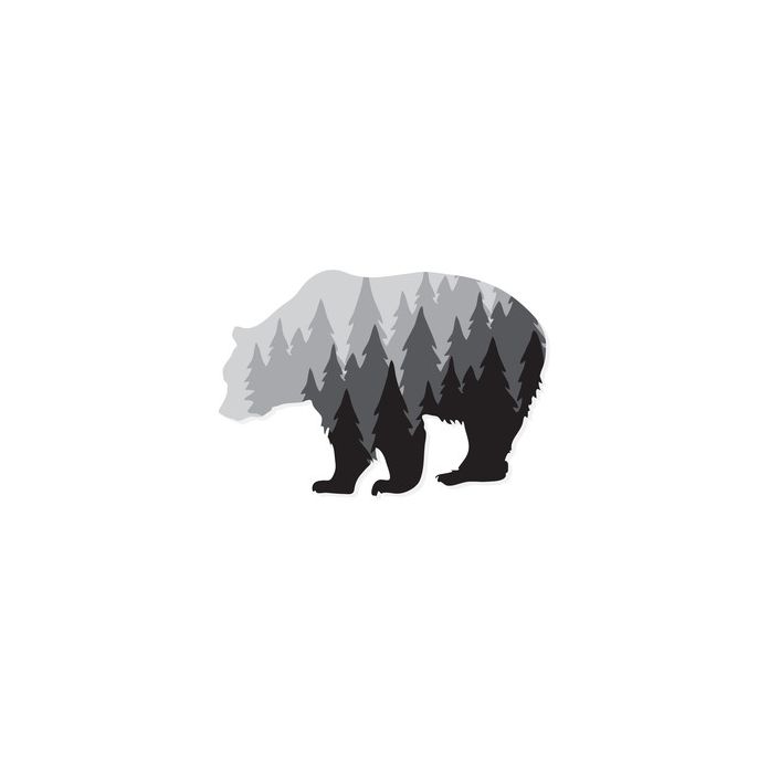 bear forest silhouette