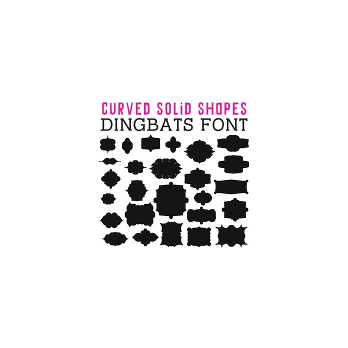 cg curved solid shapes dingbats