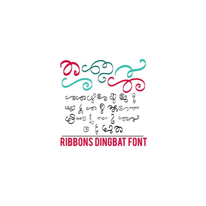 ribbons dingbat font