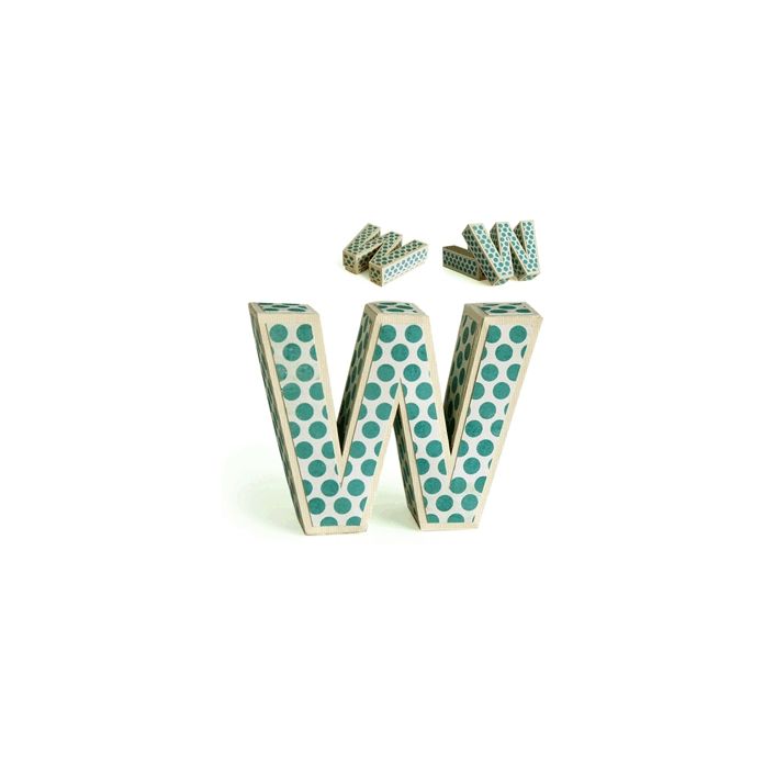 3d w letter box