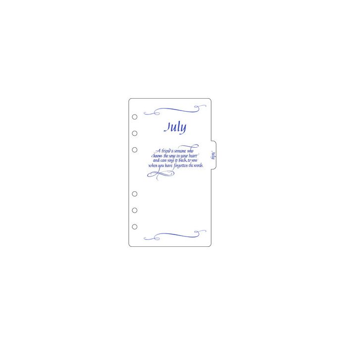 elegant planner a6 binder july divider