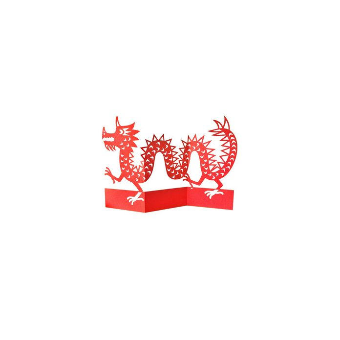 chinese lucky dragon accordion card