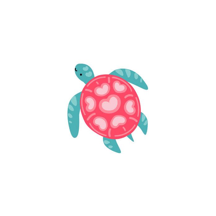 sea turtle with heart shell|312097