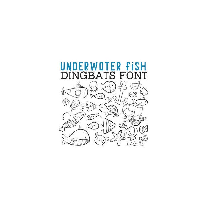 cg underwater fish dingbats