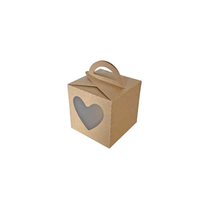 fold over box heart window box with handle