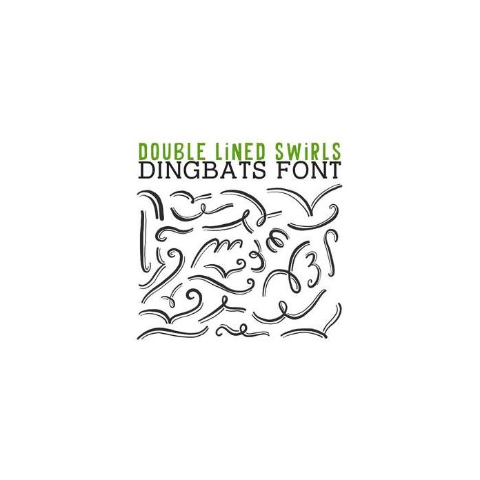 cg double lined swirls dingbats