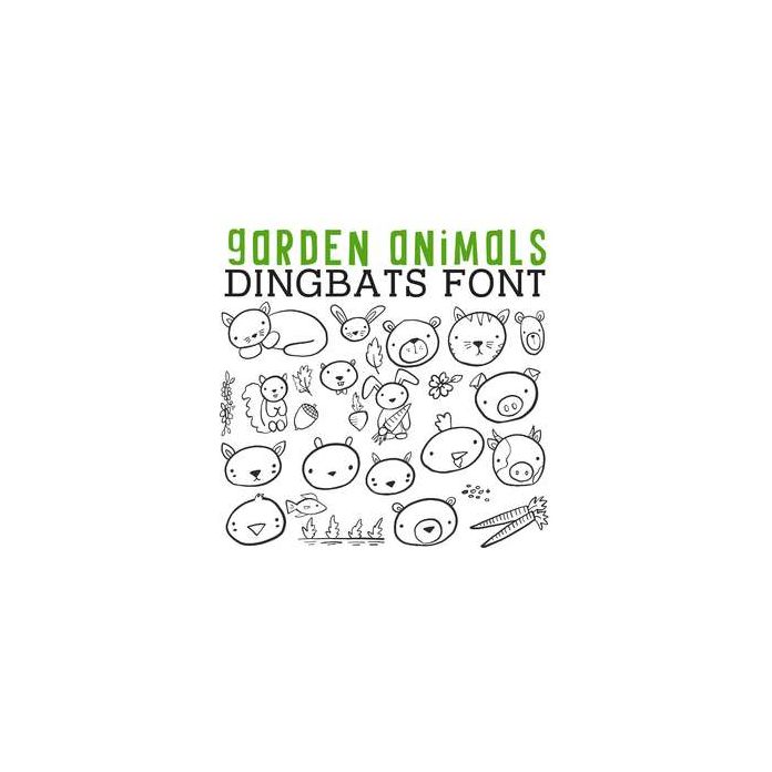 cg garden animals dingbats