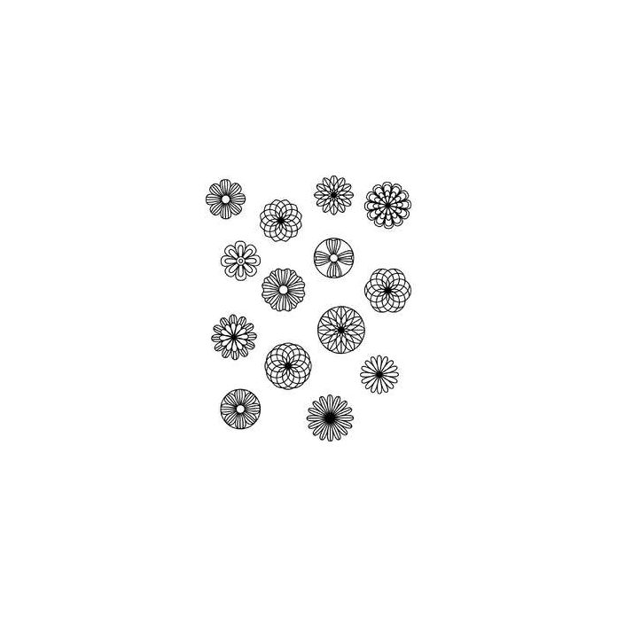 flower circle coloring stickers