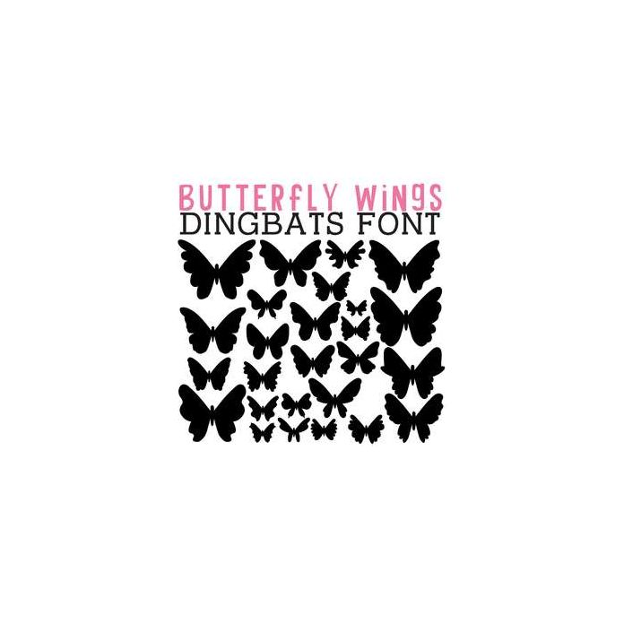cg butterfly wings dingbats