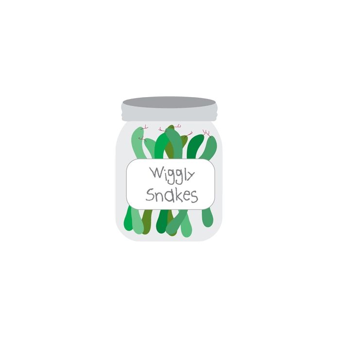 halloween mason jar - wiggly snakes
