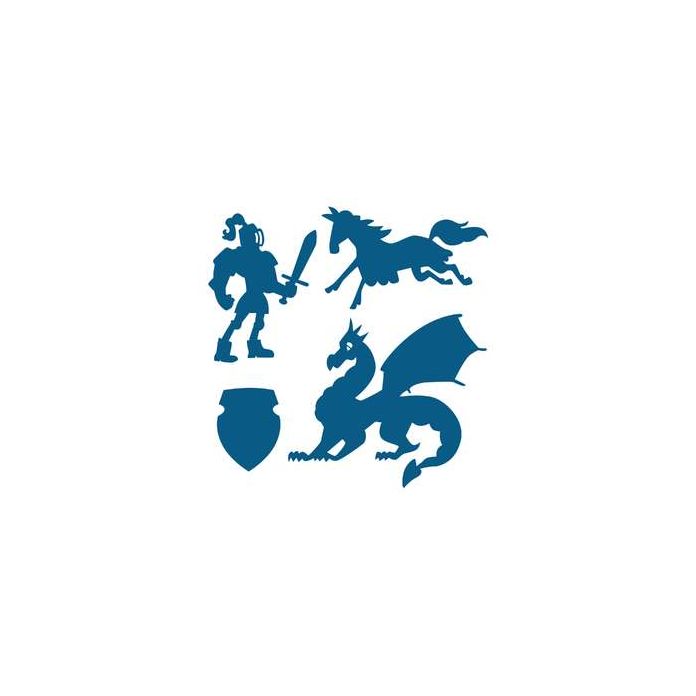 knights and dragons shadow puppet set