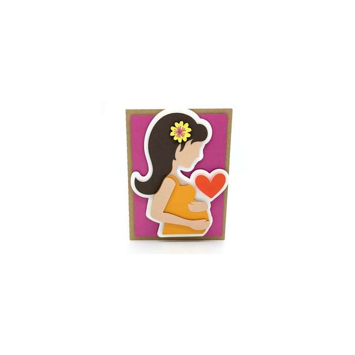 beautiful pregnant woman card