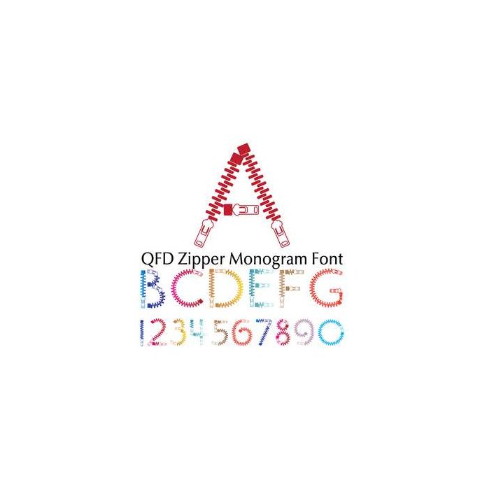 qfd zipper monogram font
