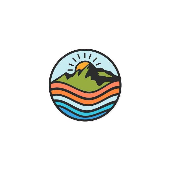 mountain landscape badge