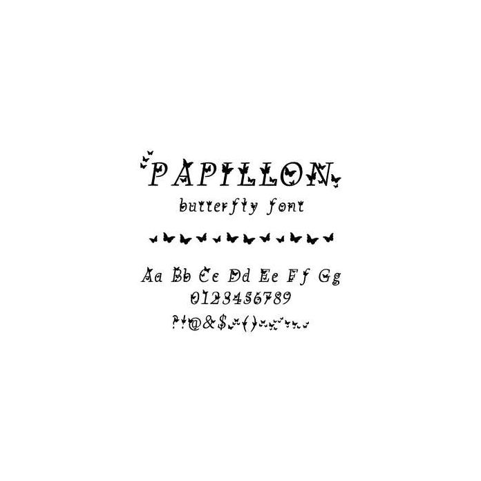 papillon butterfly font