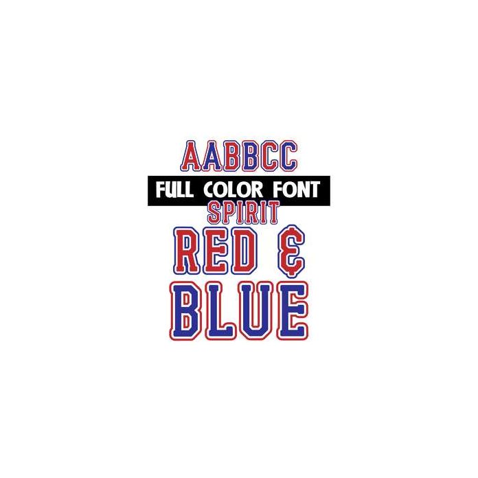 spirit - red and blue color font