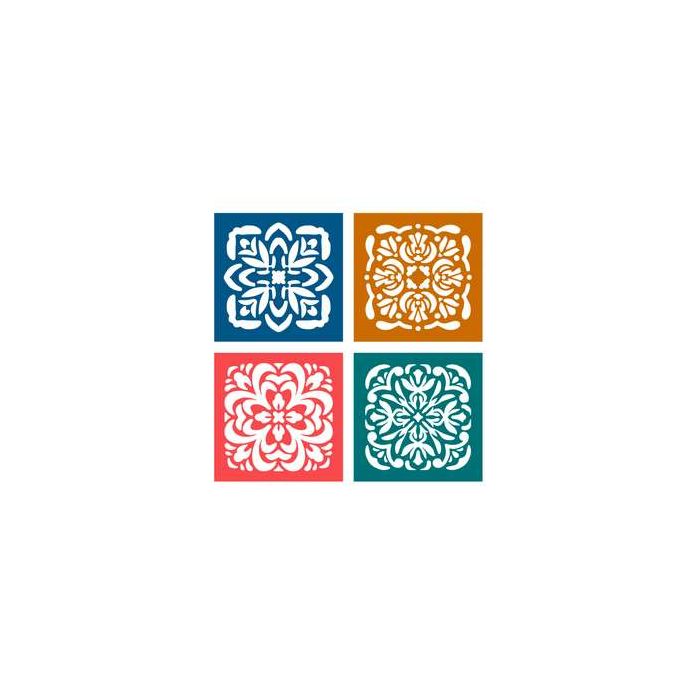 middle eastern tiles stencils