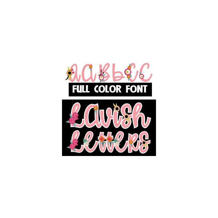 lavish letters color font
