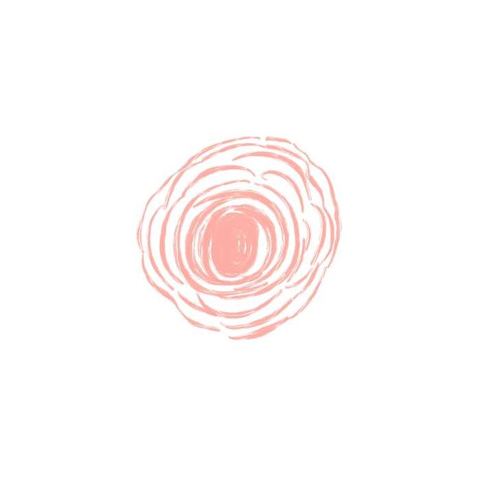 pink flower outline